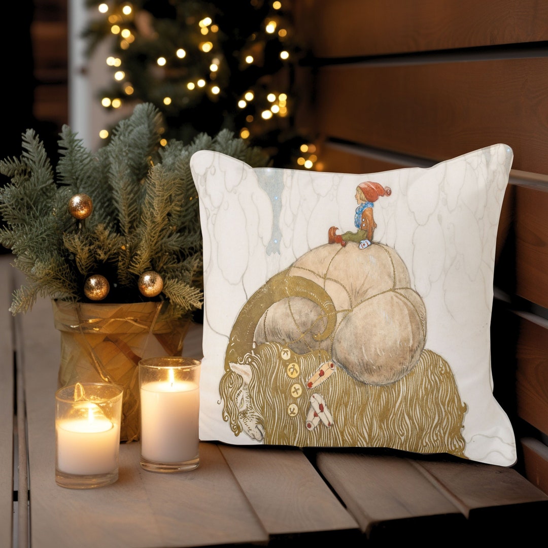 Vintage Folktale Art John Bauer 'lill Putten Riding the Yule Bock' 1917 ...