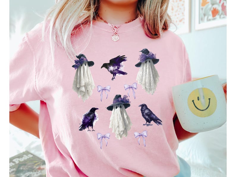Camiseta Coquette Ghost Vintage Raven Comfort Colors - Etsy México