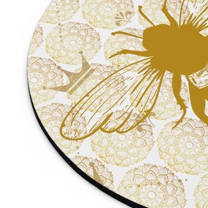 Queen Bee Mouse Pad, Stunning Honey Bee Print, Elegant Minimalistic ...