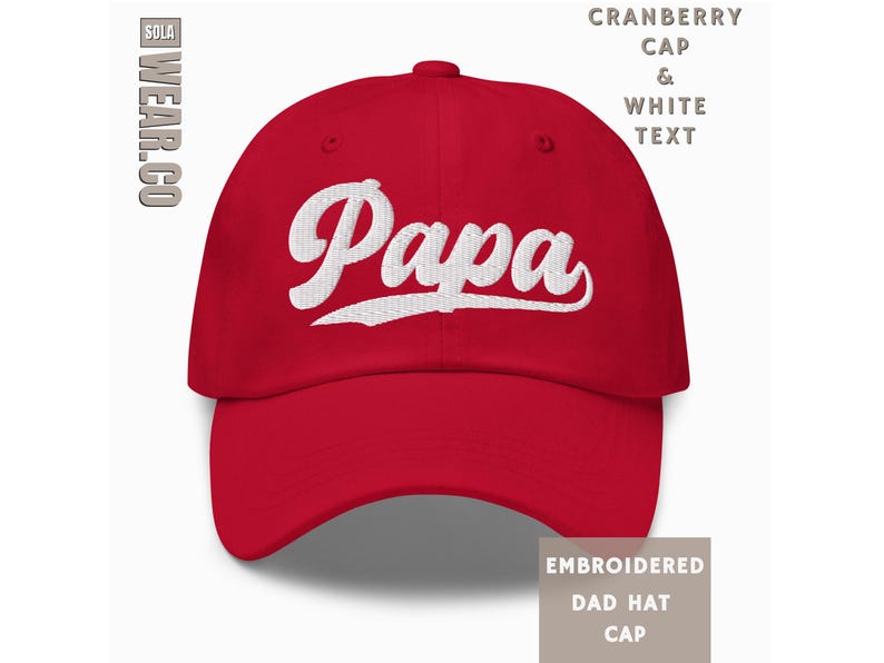 Custom Papa Embroidered Hat Papa Cap With Date Retro Dad Hat Vintage ...