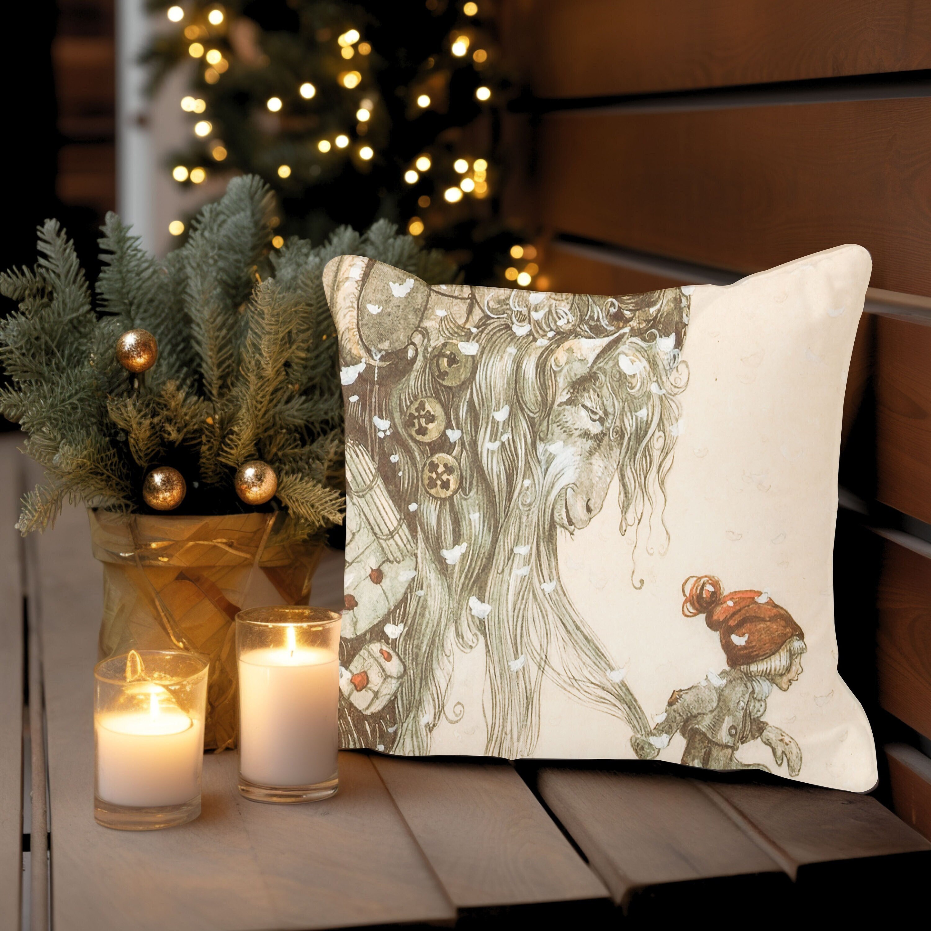 Pillow Case rare Vintage Folktale John Bauer Signed 'till Putte Från ...