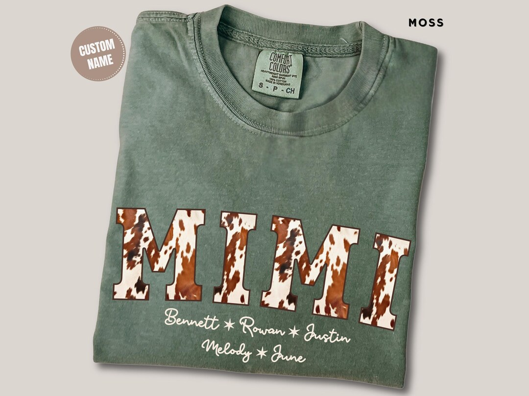 Custom Mimi Cow Print Lover Shirt Country Western Mimi Gift Cool Nana ...