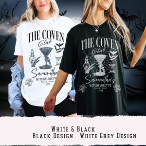 Custom Bachelorette Coven Witch Shirt, Coquette Gothic Bridal Crew ...