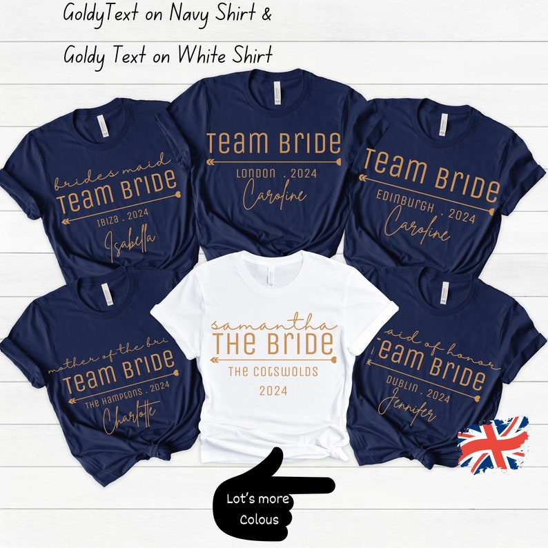 Team Bride Custom Hen Party T Shirts, Personalised Hen Do Tribe Shirts ...