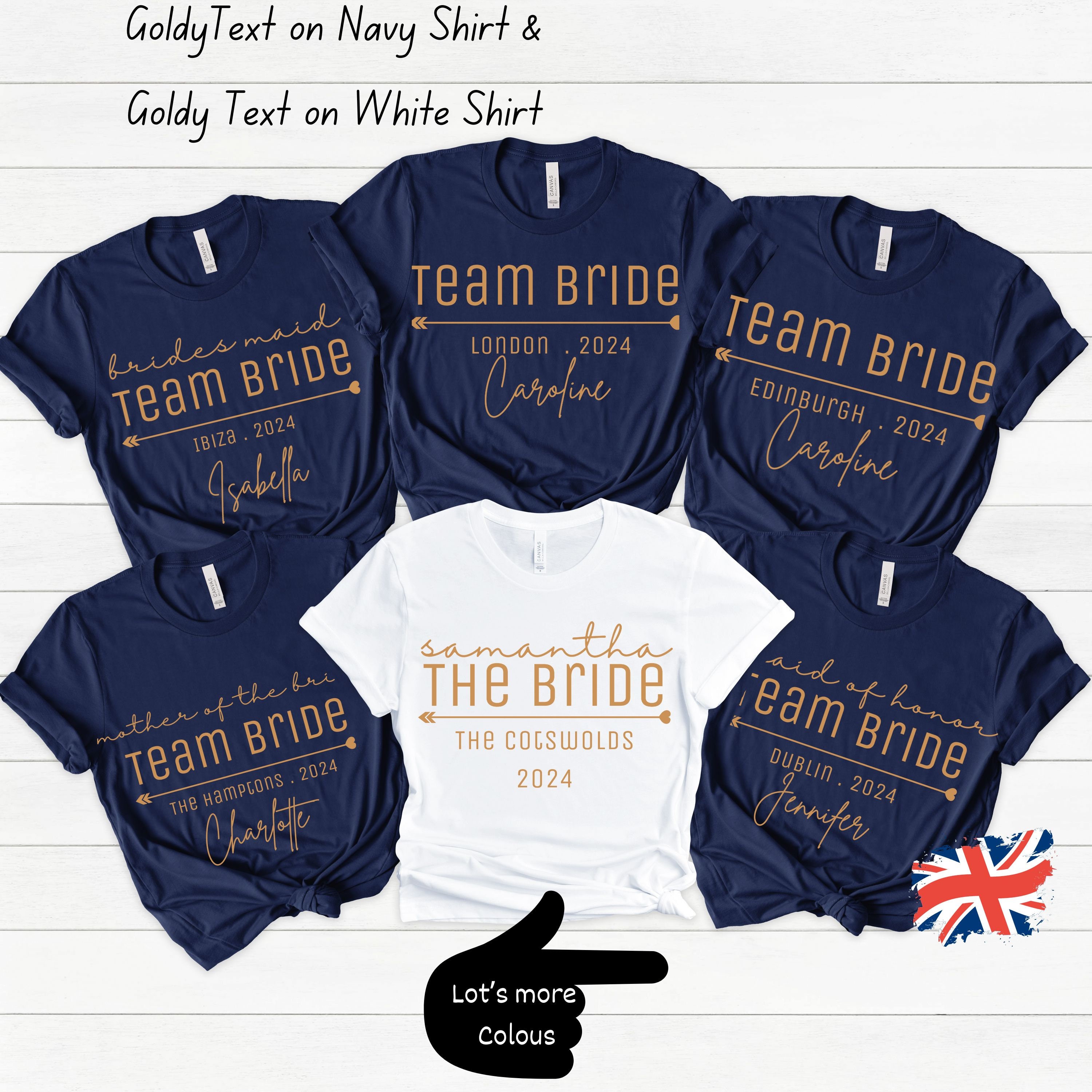 Team Bride Custom Hen Party T Shirts, Personalised Hen Do Tribe Shirts ...