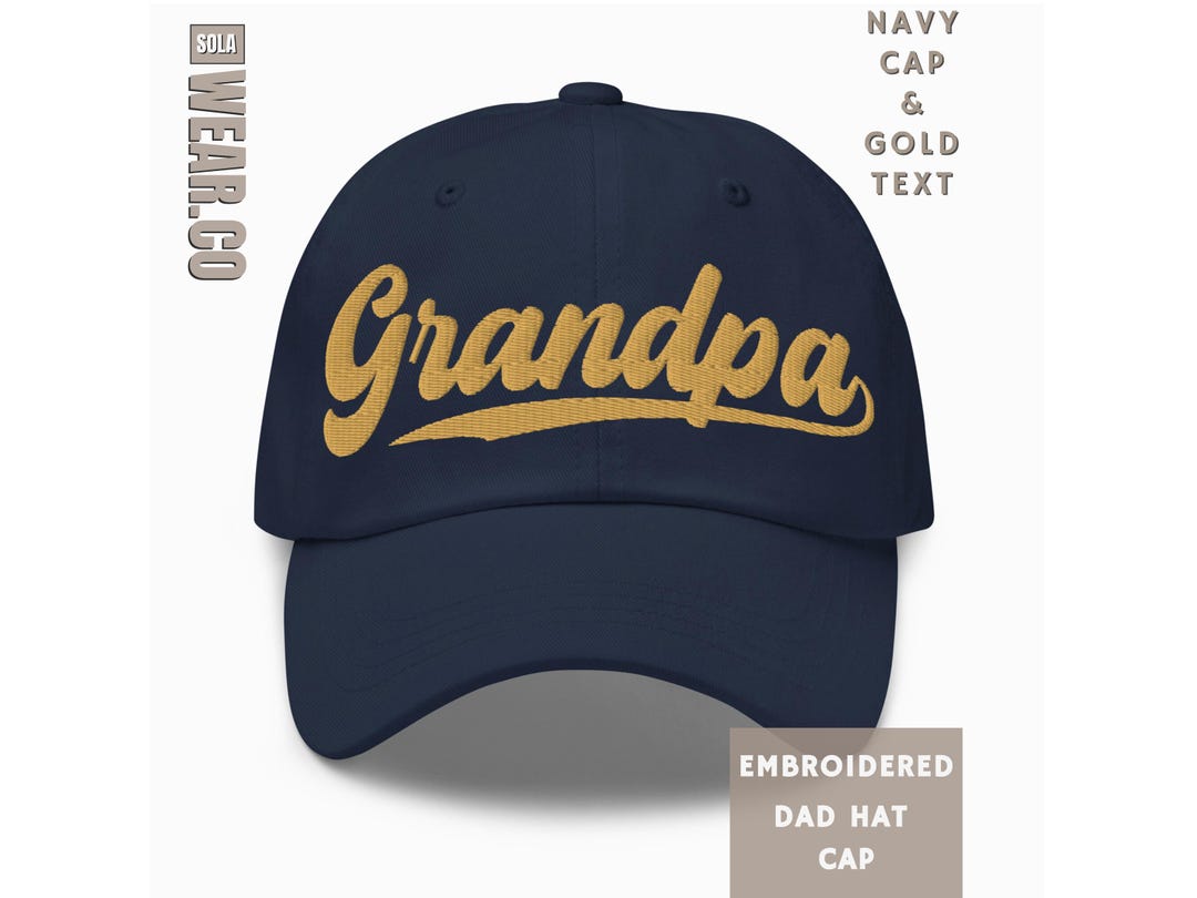 Custom Grandpa Embroidered Cap With Date Hunting Grandad Hat Retro ...