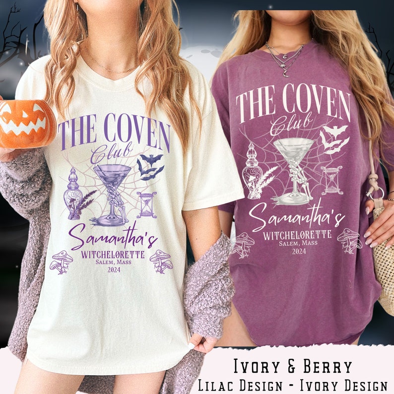 Custom Bachelorette Coven Witch Shirt, Coquette Gothic Bridal Crew ...