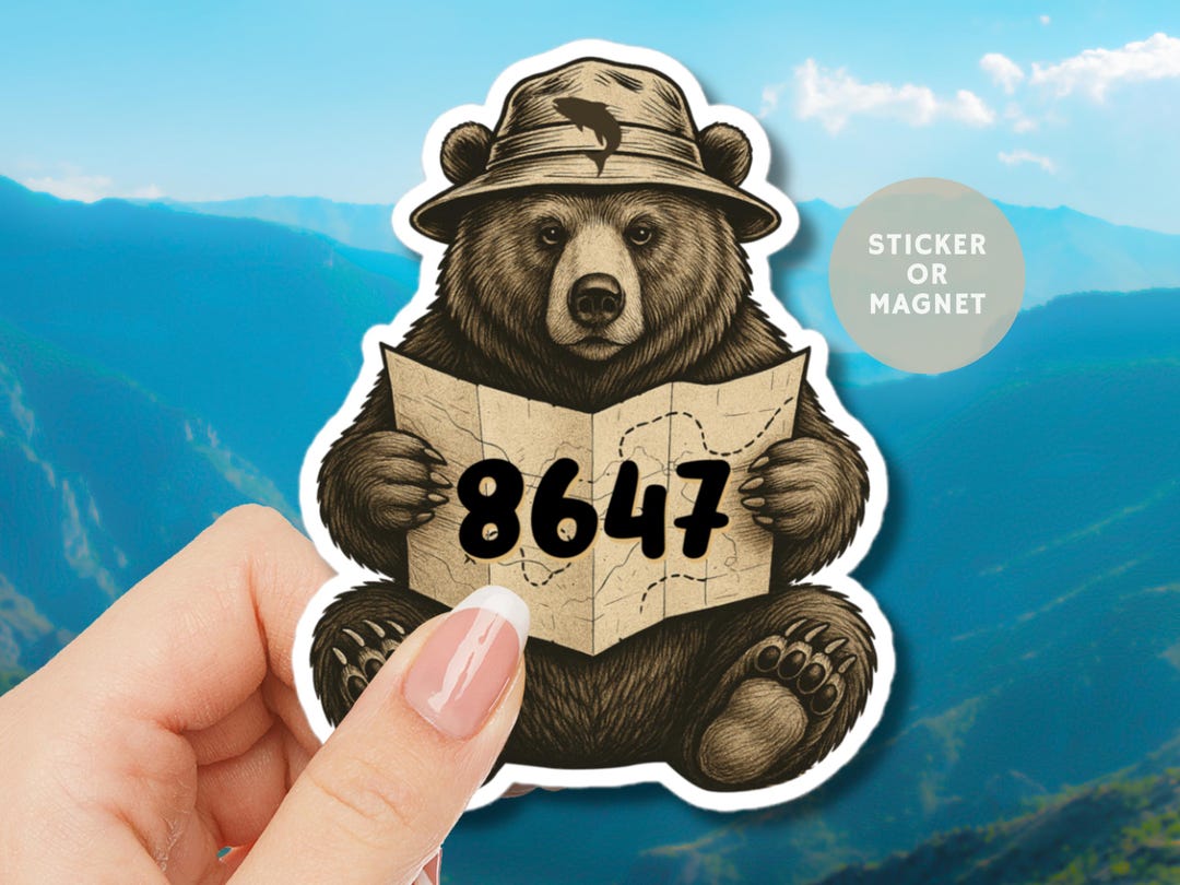 FDT 8647 Bear Sticker or Magnet Funny Political Subtle Anti Trump Gift ...
