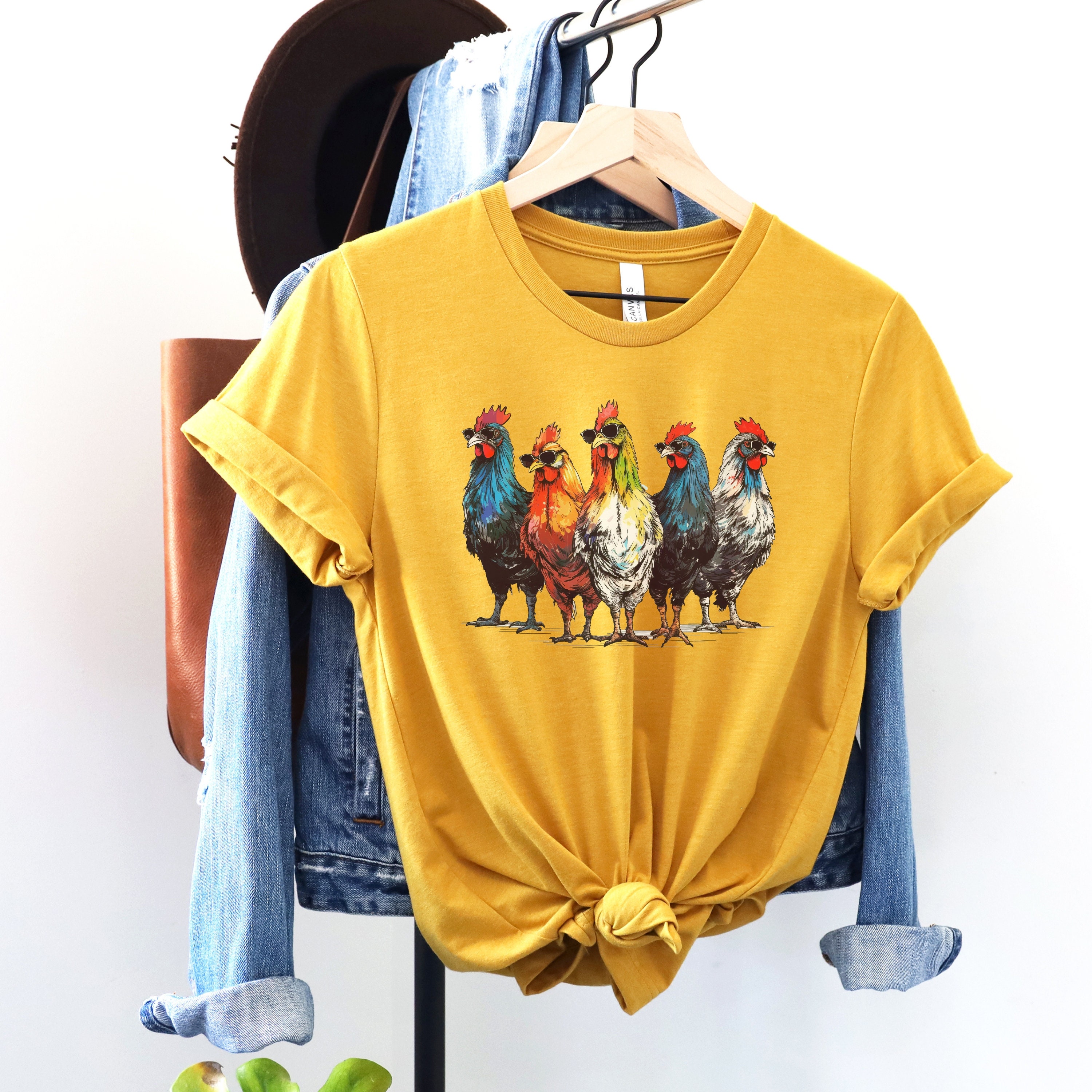 Funky Chicken Shirt Animal Lover Gift, Crazy Chicken Lady Shirt, Gift ...