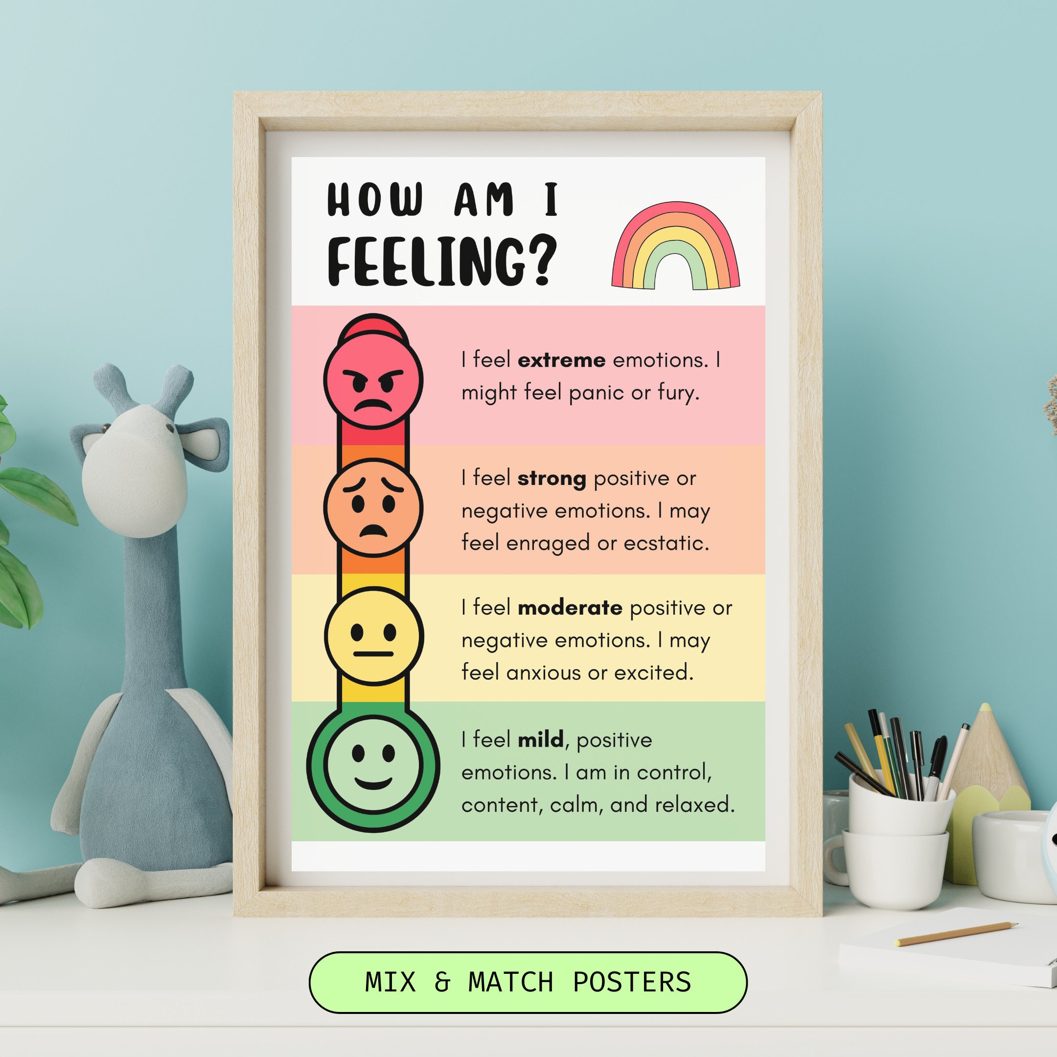 Feelings Poster, Calming Techniques, Calming Corner, Emotions Chart ...