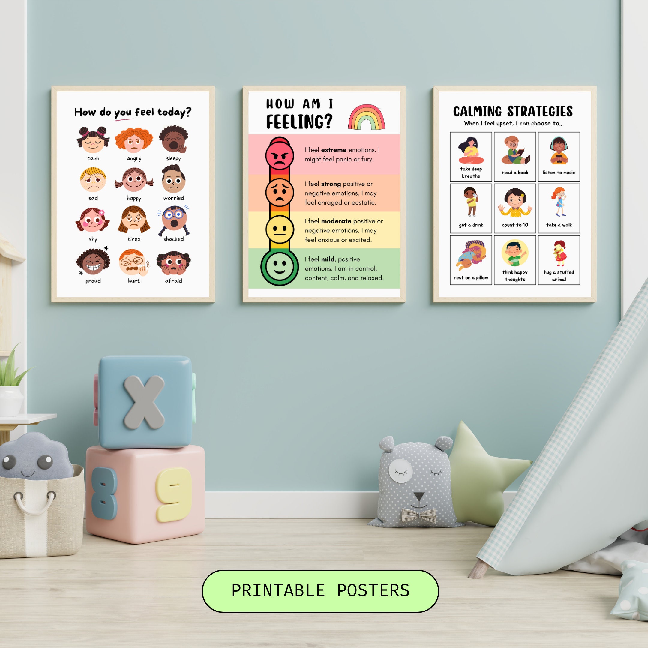 Feelings Poster, Calming Techniques, Calming Corner, Emotions Chart ...