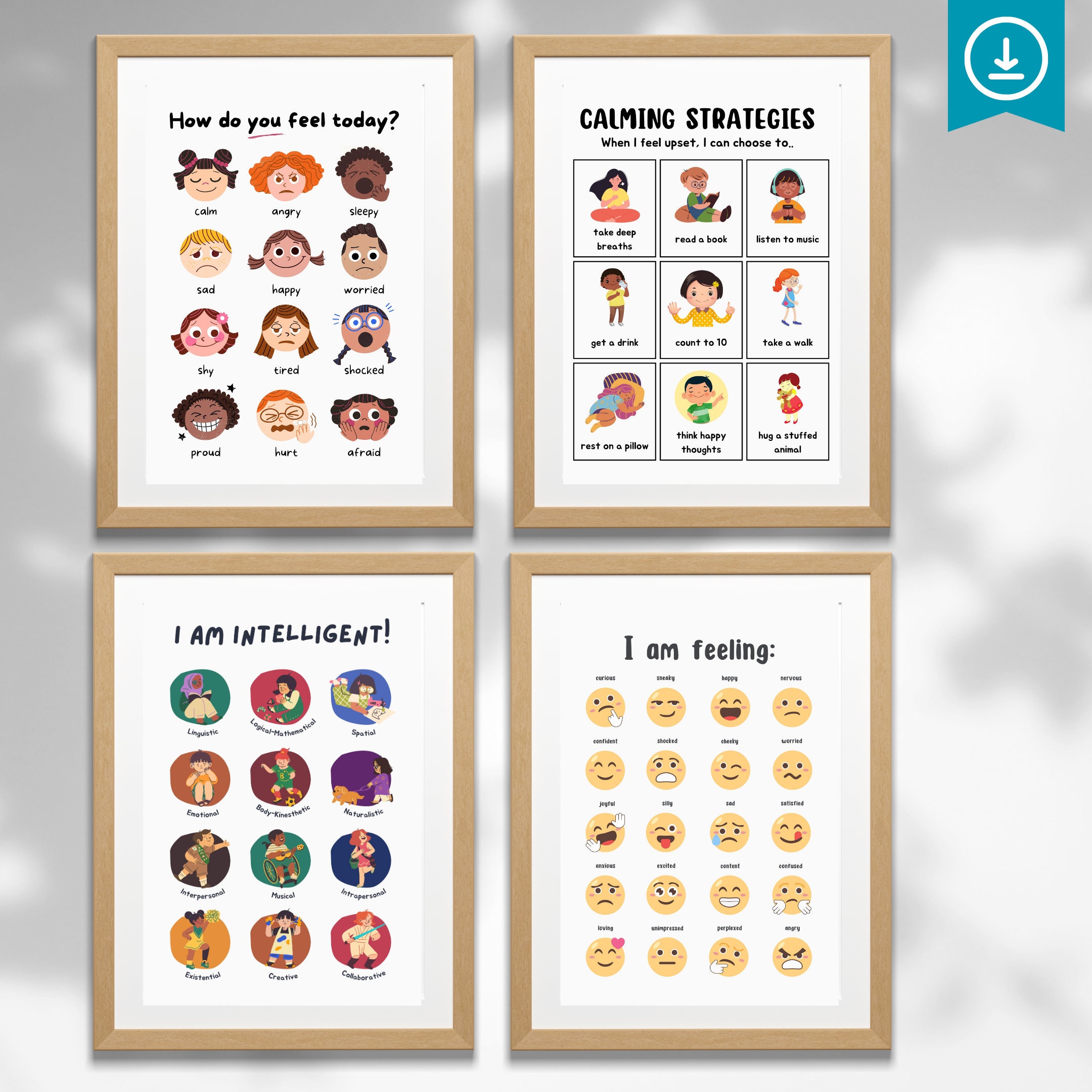 Feelings Poster, Calming Techniques, Calming Corner, Emotions Chart ...