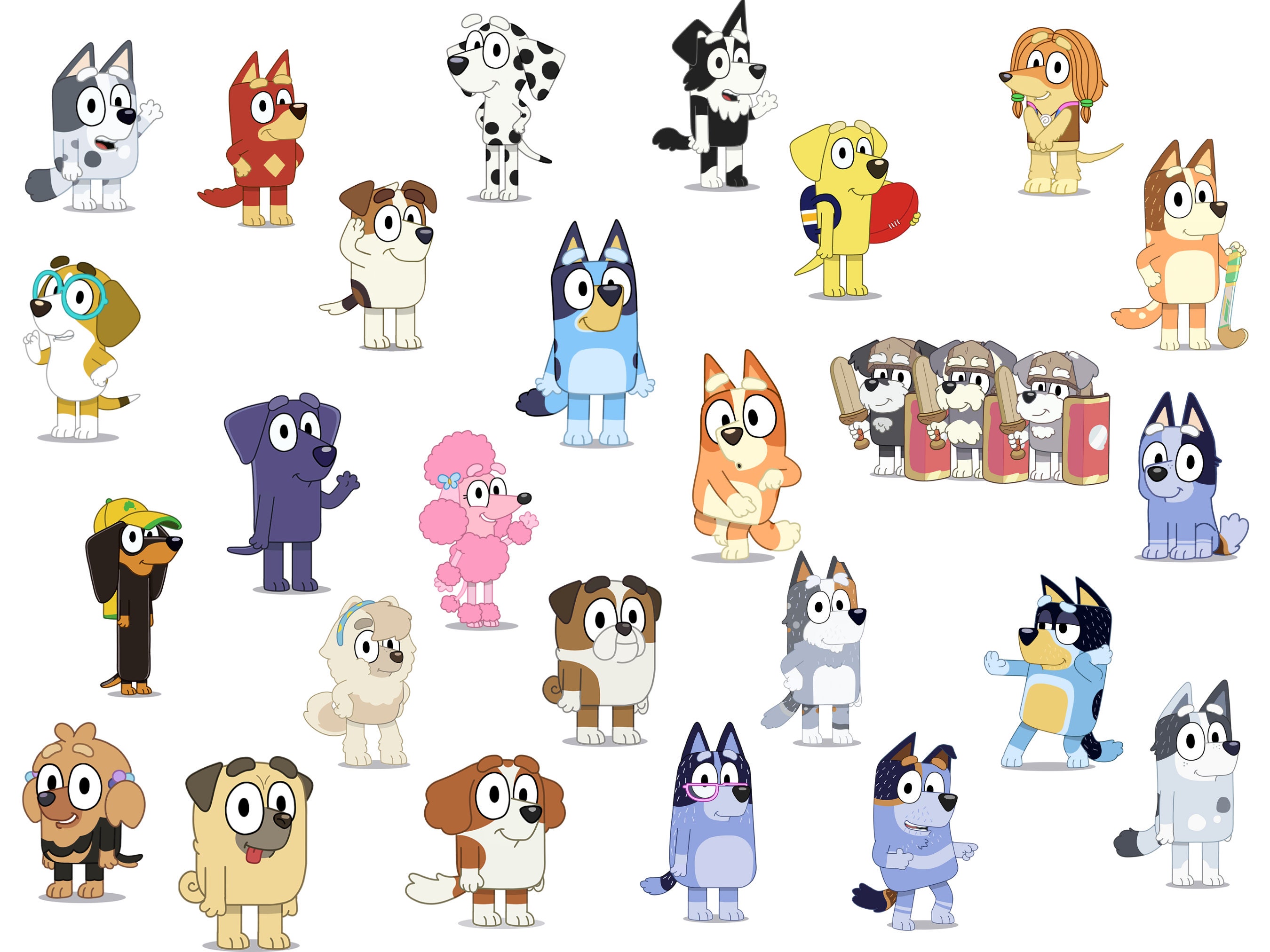 Bluey PNG Bluey Bundle PNG Bluey Charaktere - Etsy.de