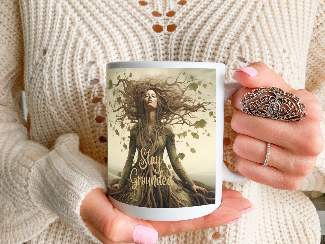 Rooted and Grounded Mug- Grounding Earthing Spiritually Inspired Tree ...