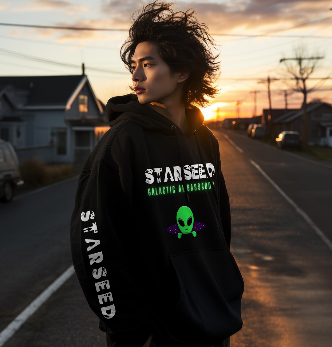 Starseed Alien Hoodie Starseed Lightworker Cosmic Hoodie Star Being ...