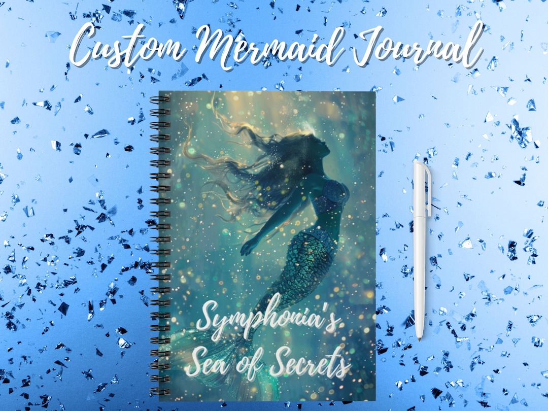 Personalized Mermaid Journal Girl's Mermaid Custom Name Personal Diary ...