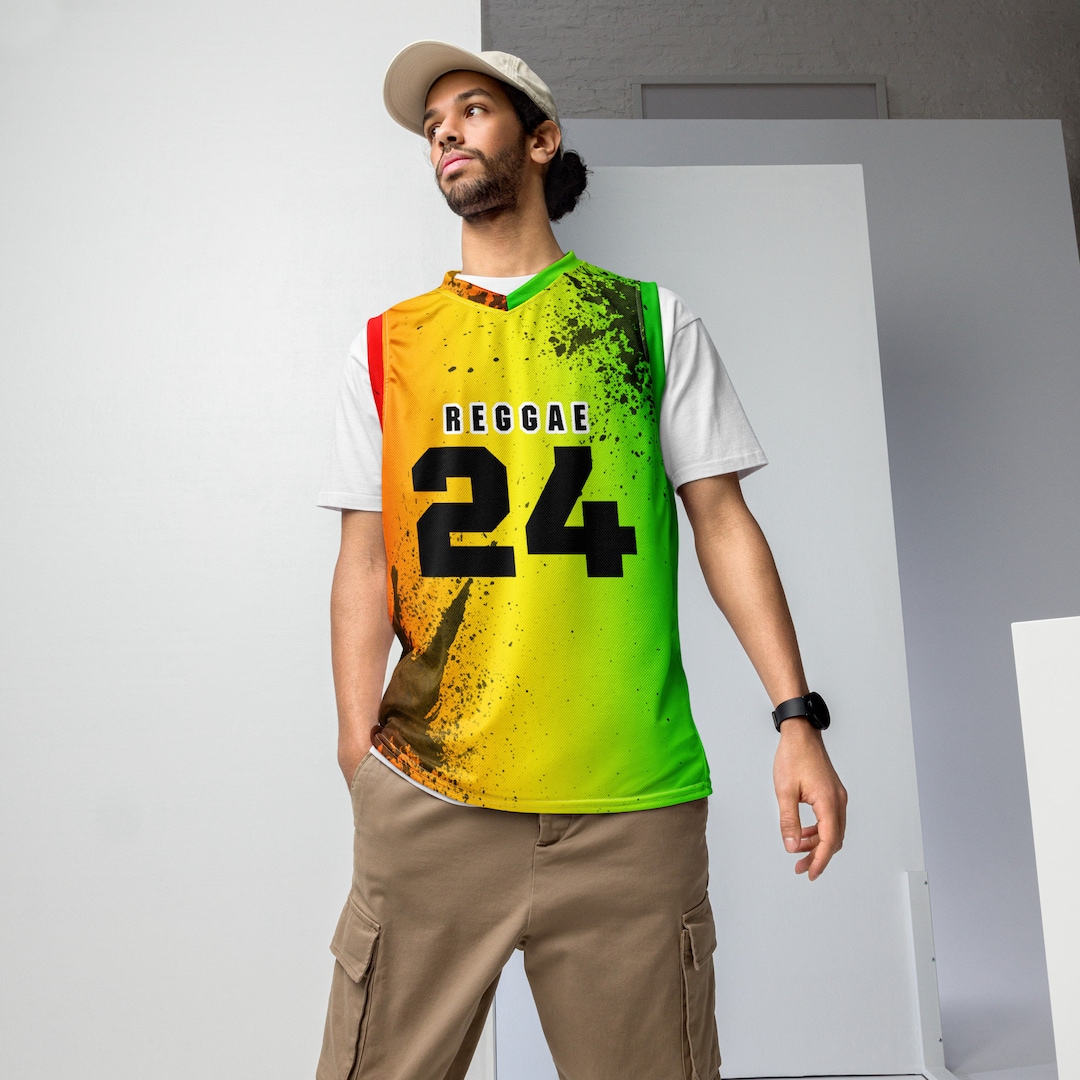 Reggae Basketball Jersey Green, Yellow, Red - Etsy