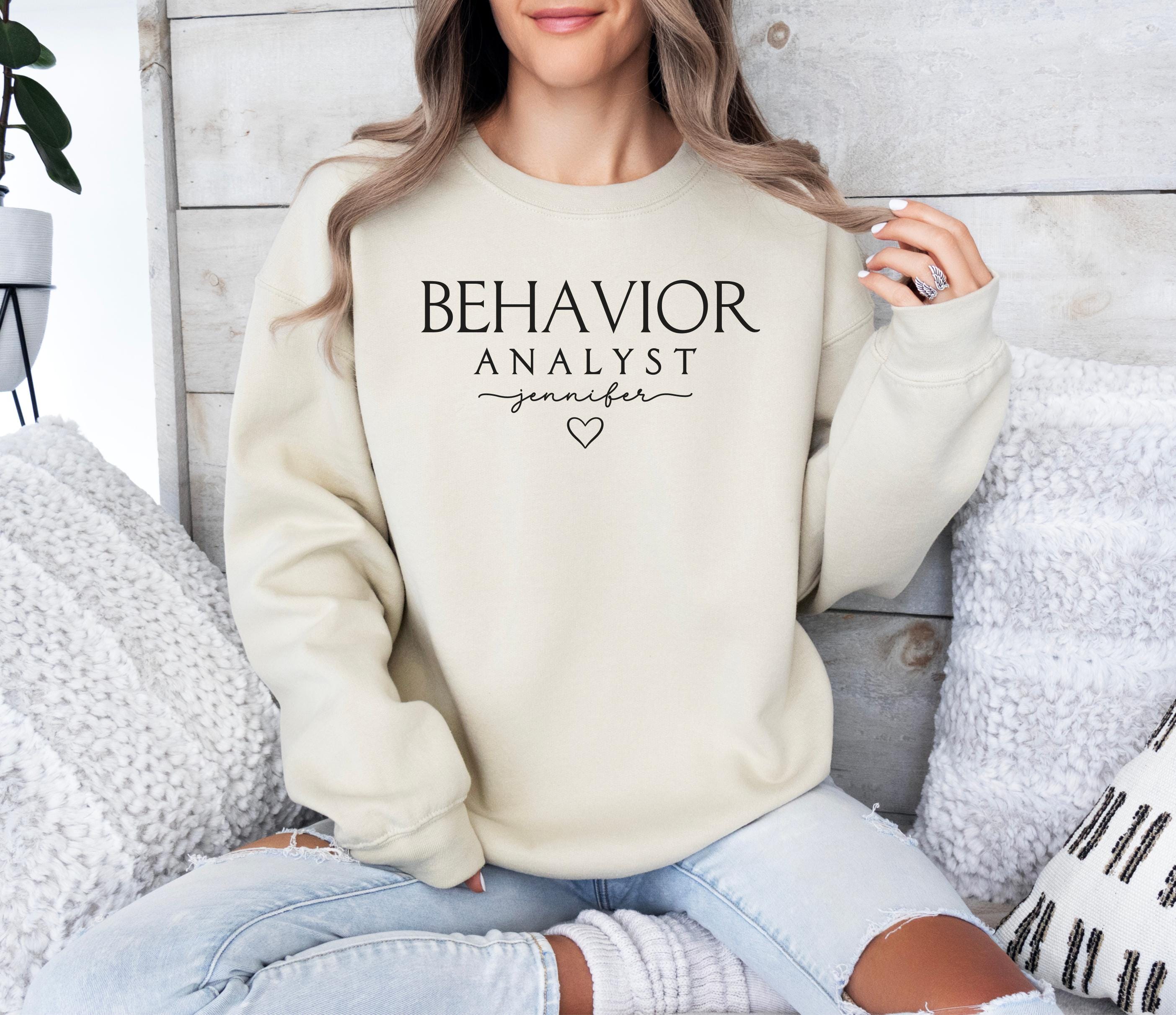 Custom BCBA Sweatshirt, ABA Therapy Sweater, Behavior Therapy Shirt ...