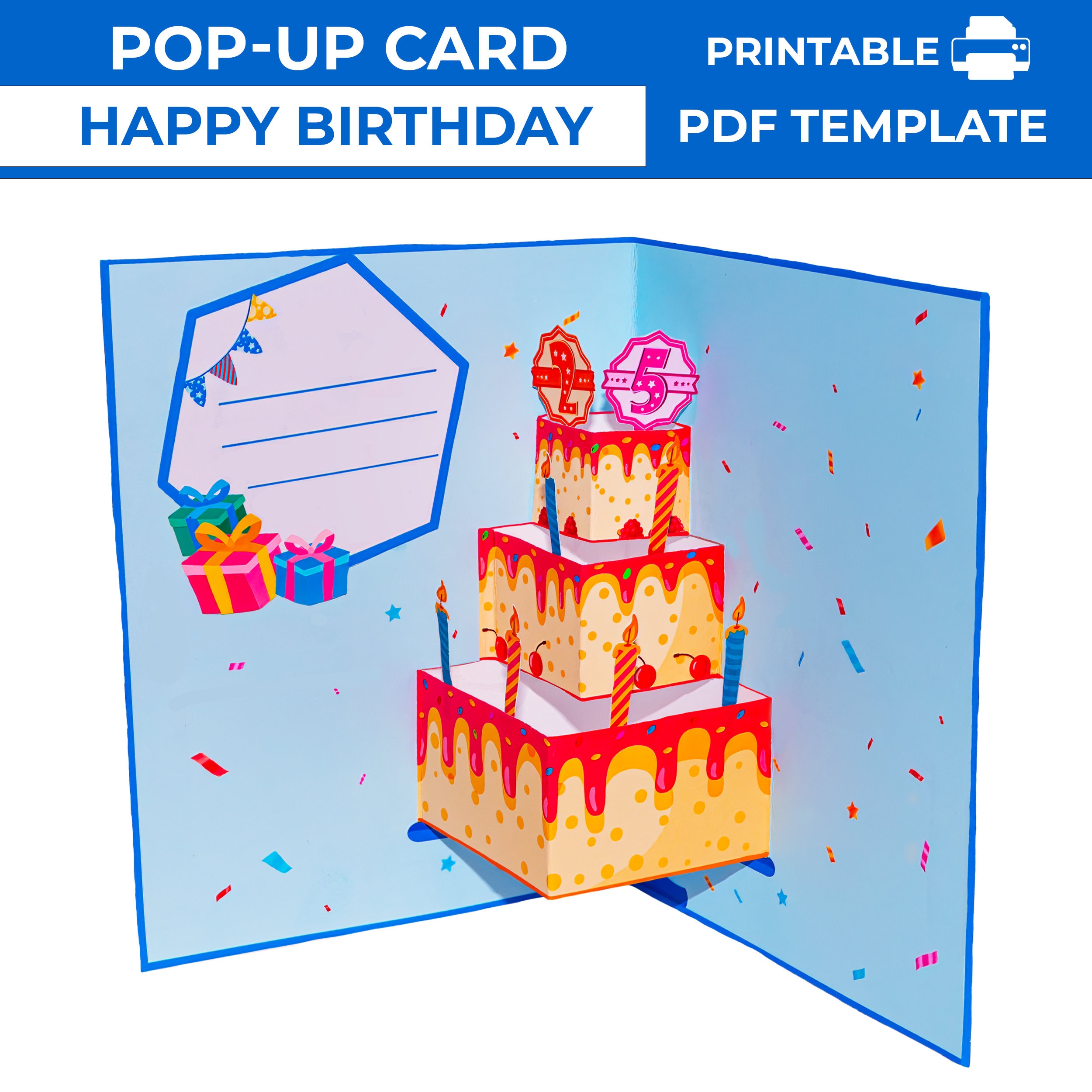 3d Birthday Card Printable