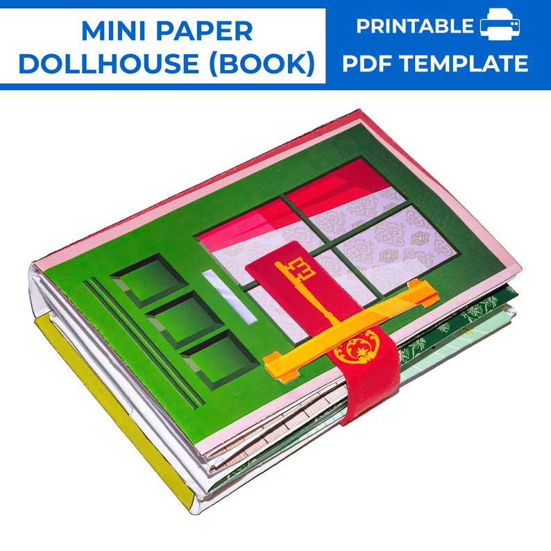 Printable Paper Dollhouse Book: Mini Pop-up Model (PDF) - Etsy