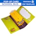 School Bus Pop-up Card PDF Template. School Card Greeting Custom Card ...