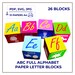 Digital Printable ABC Blocks Alphabet With Words. DIY Baby Blocks ...