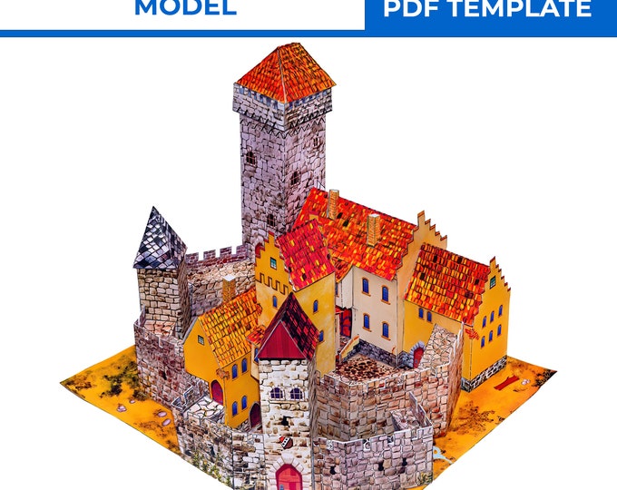 Paper German Castle Model: DIY Printable Papercraft (PDF) - Etsy