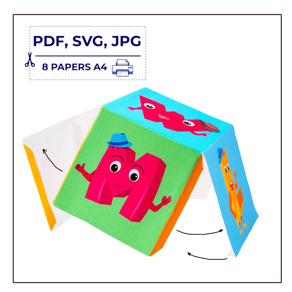 Digital Baby Printable ABC Blocks Alphabet. DIY Baby Blocks. Funny ...