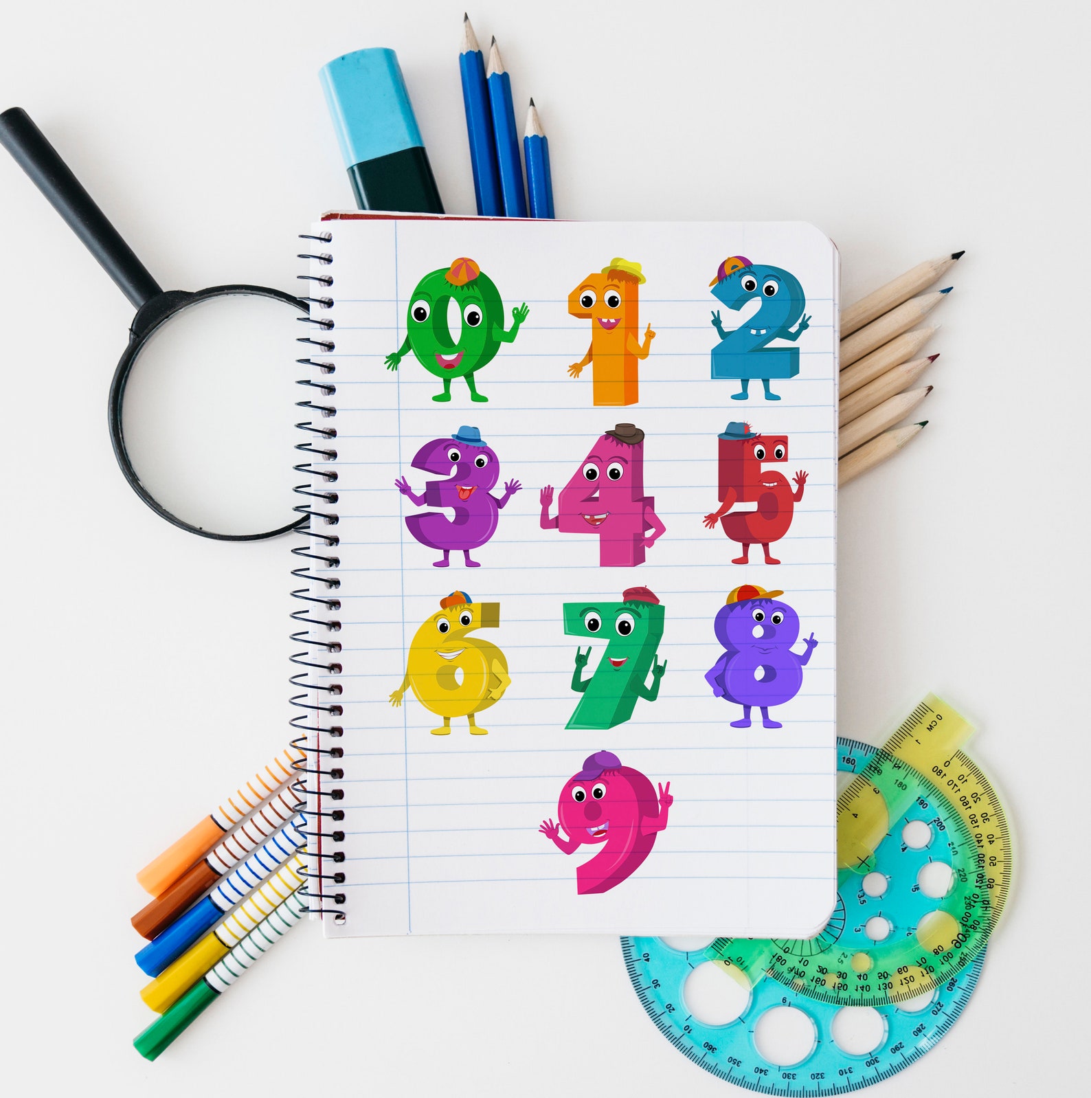 Funny Numbers Characters. (10 X Files SVG, JPG, Png Transparent ...