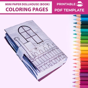Printable Paper Dollhouse Coloring Book: DIY Mini Pop-up (PDF) - Etsy