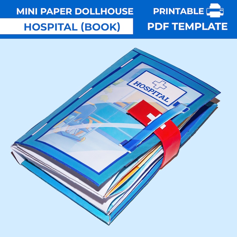 Paper Dollhouse Hospital: Mini Pop-up Book, Printable Clinic (PDF) - Etsy