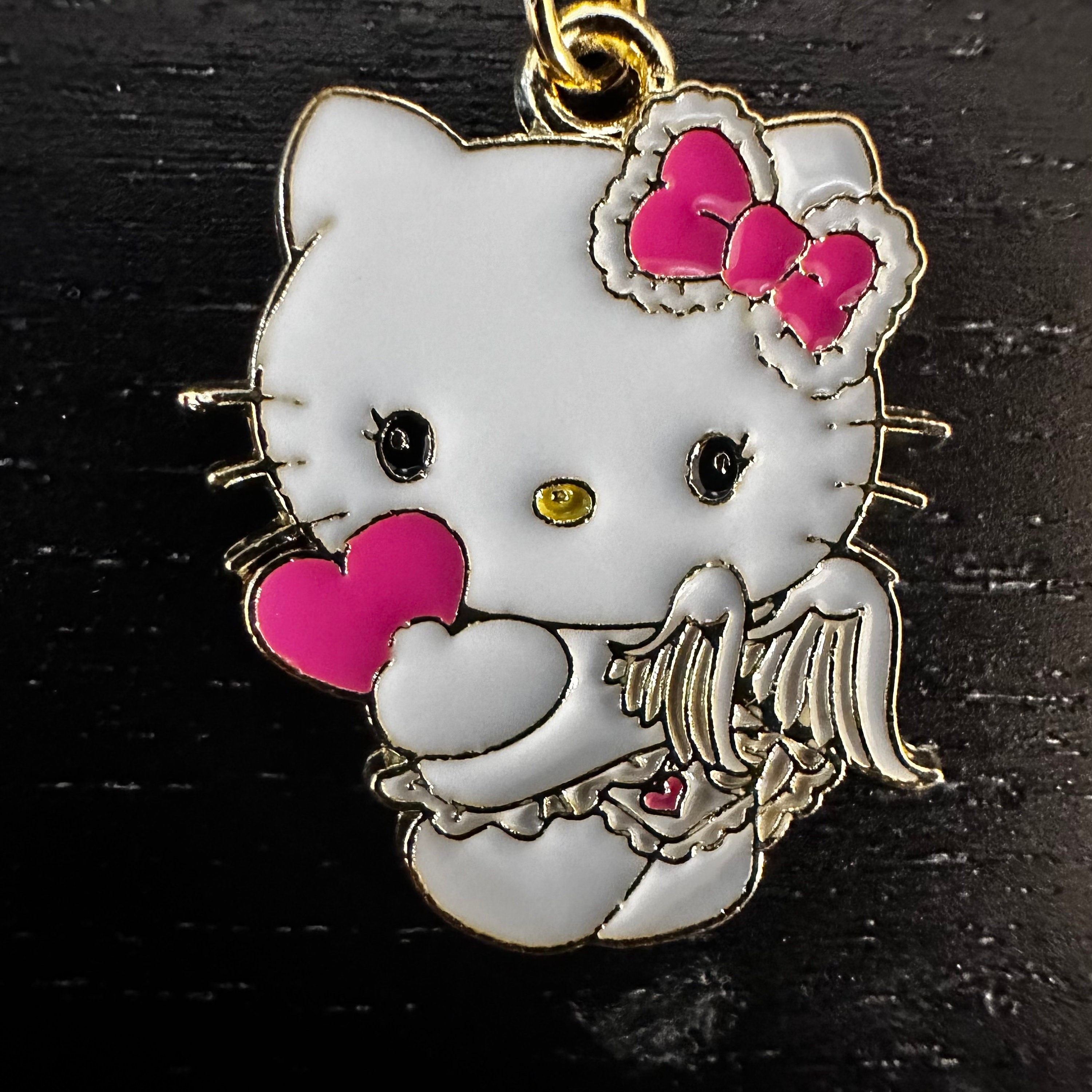 Kawaii Pink Hello Kitty Necklace Cat Star-chain Cartoon Bows Perfect ...