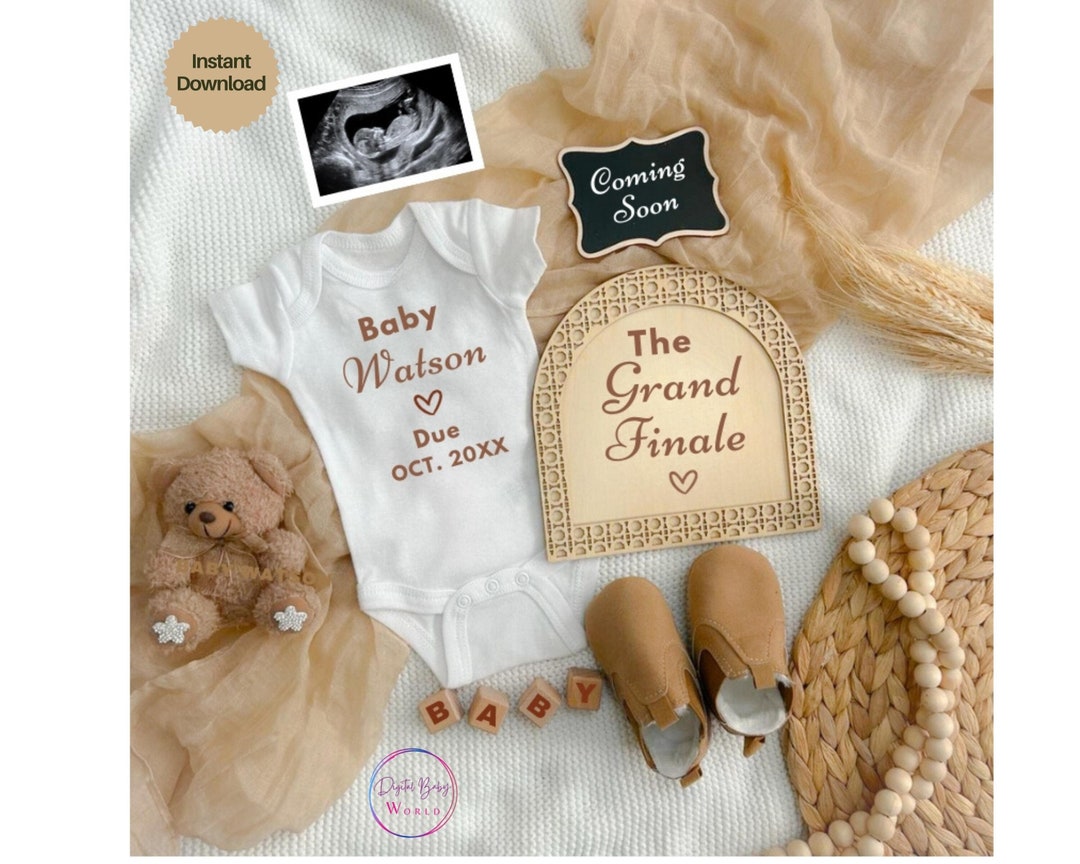 Last Baby Pregnancy Announcement Digital, Personalized Baby ...
