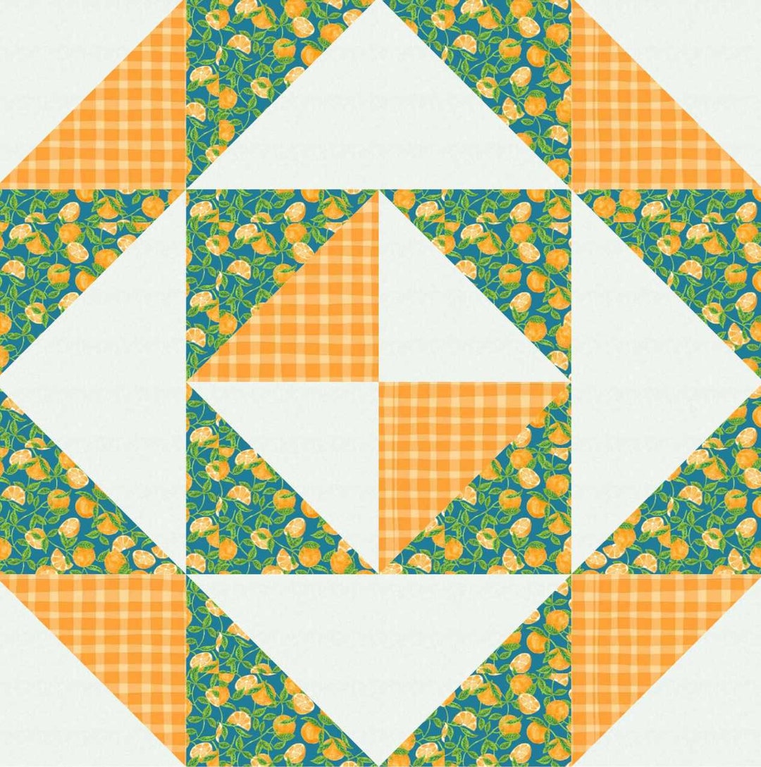 Orange Juice - Half Square Triangle Table Topper - Quilt Kit - Etsy