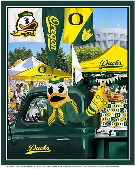 Oregon Ducks - Tailgate Panel - Fabric by the Yard - Etsy