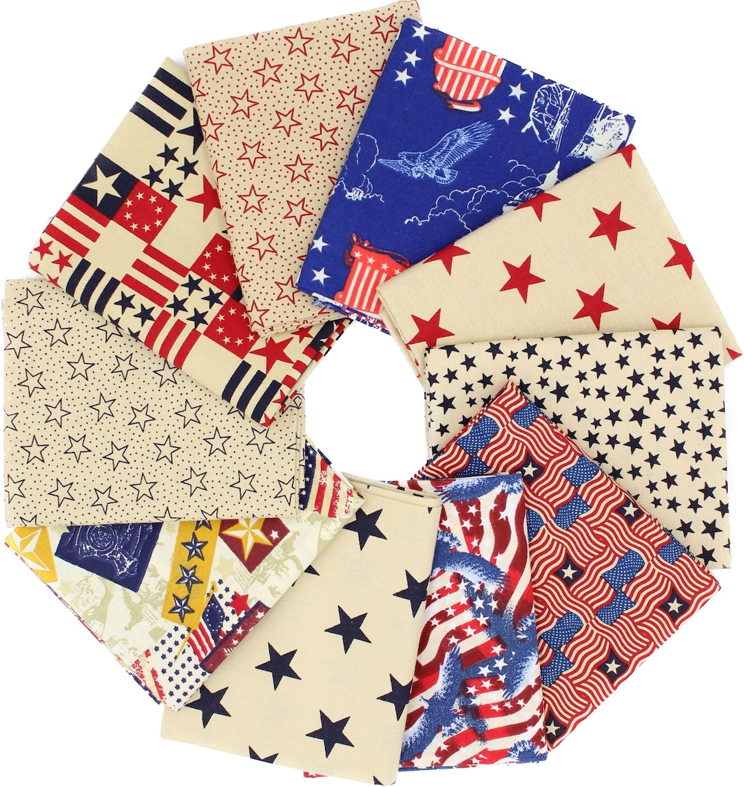 Patriotic - Fat Quarter Bundle - 10 Pack (antique) - Etsy