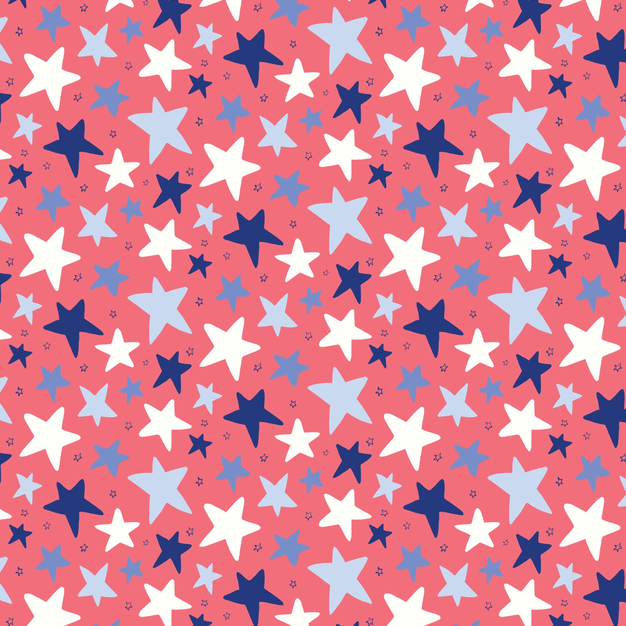 Stars, Stripes & Sun - Star Spangled - Red - Etsy