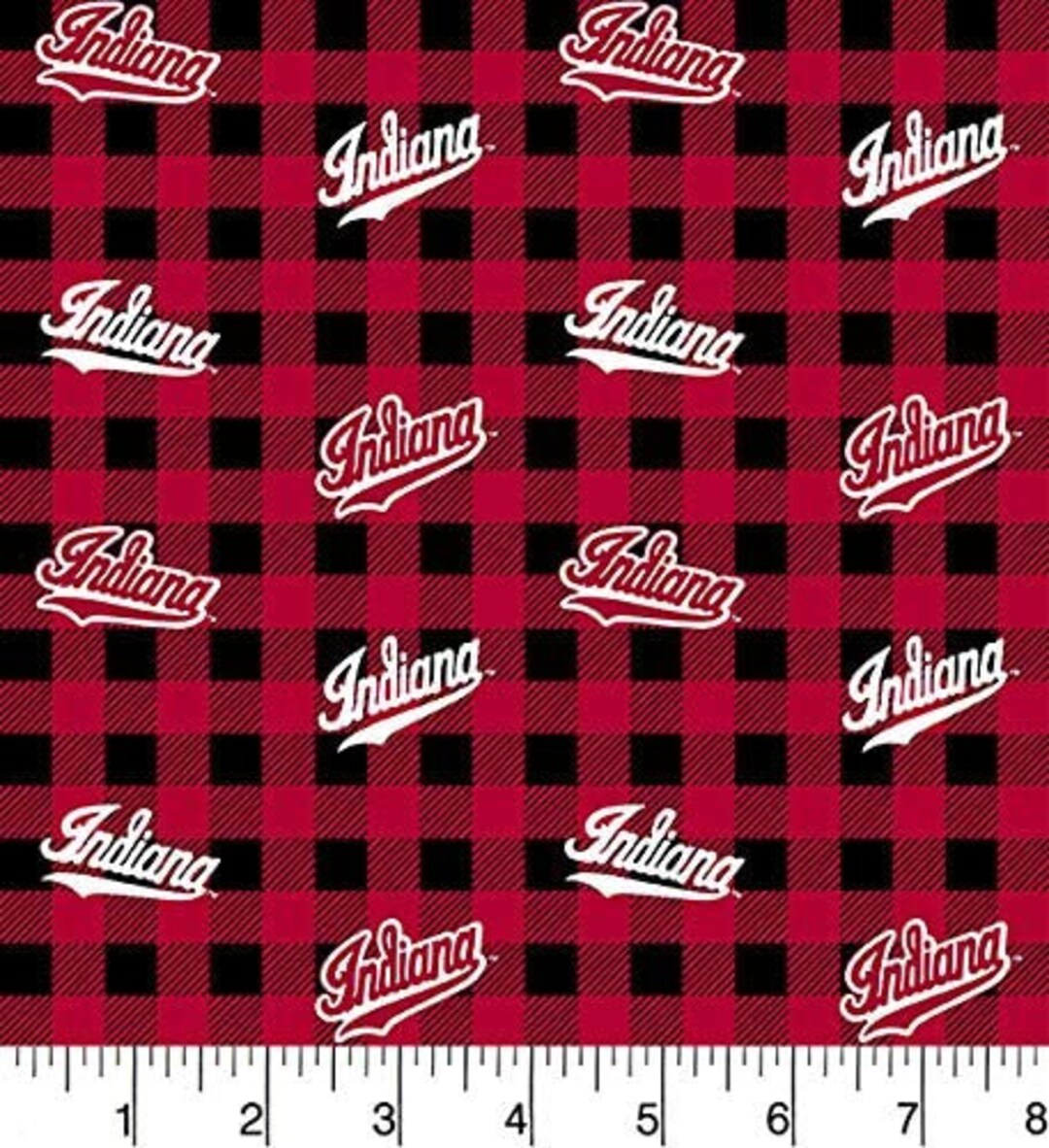 Indiana Hoosiers - Buffalo Plaid - Fabric by the Yard - Etsy