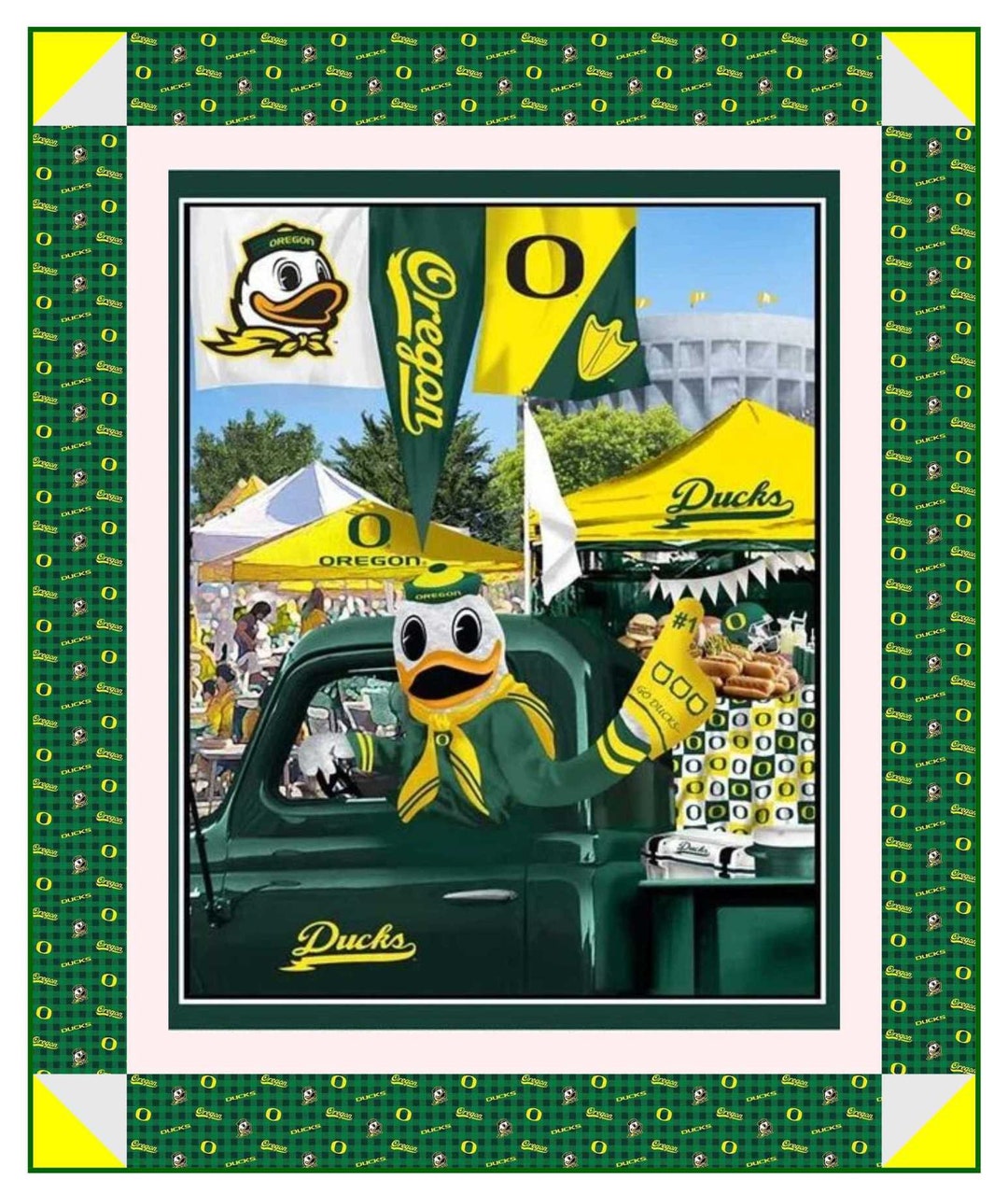 Oregon Ducks - Tailgate Panel - Quilt Kit - Etsy