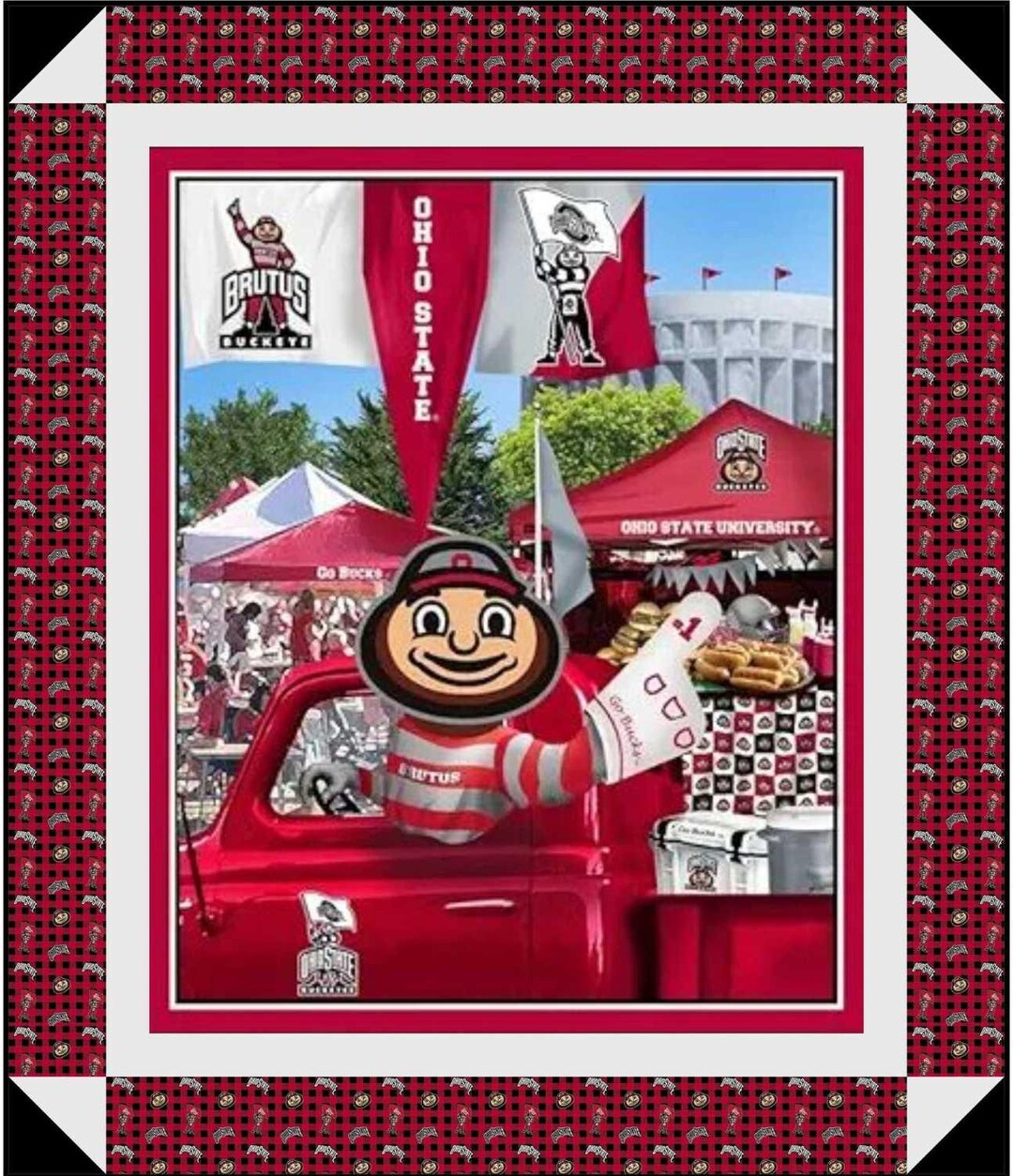 Ohio State Buckeyes - Tailgate Panel - Quilt Kit - Etsy