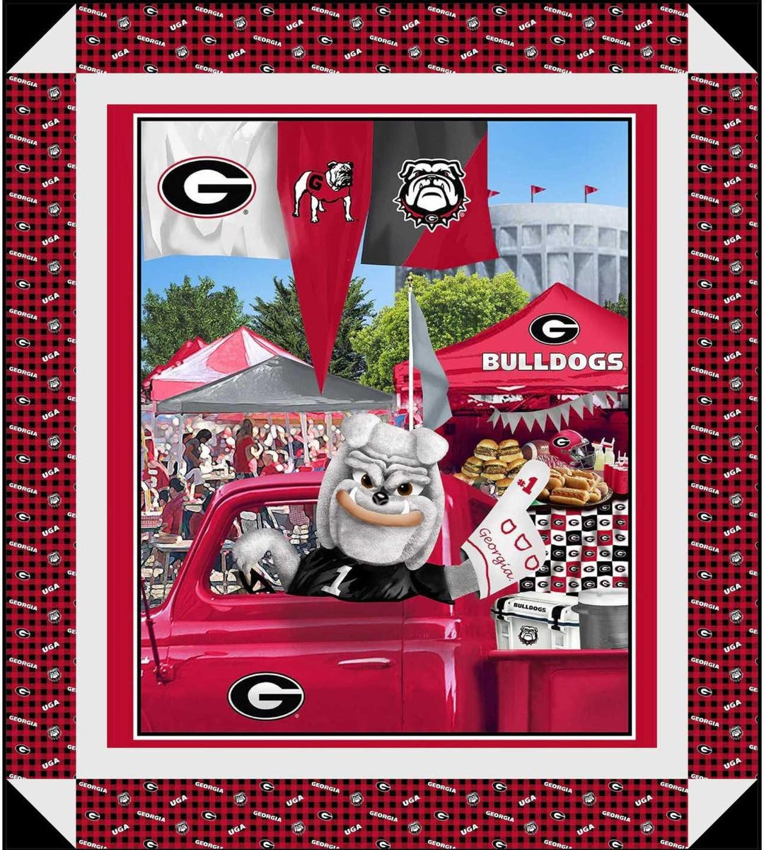 Georgia Bulldogs - Tailgate Panel - Quilt Kit - Etsy