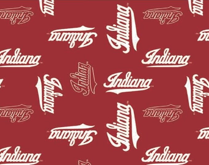 University of Indiana State Licensed FLEECE Fabric. See Description for ...