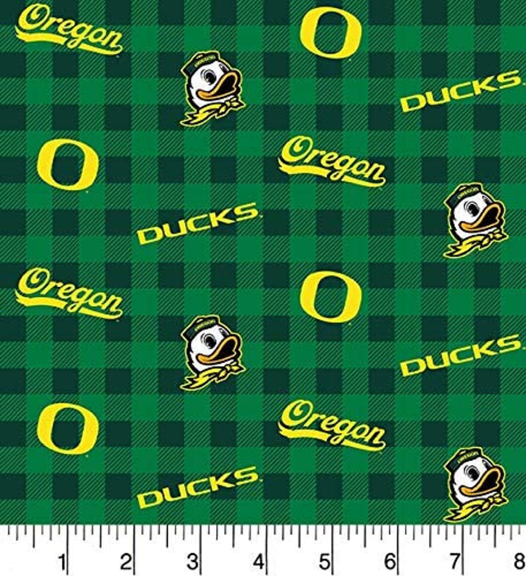 Oregon Ducks - Buffalo Plaid - Fabric by the Yard - Etsy