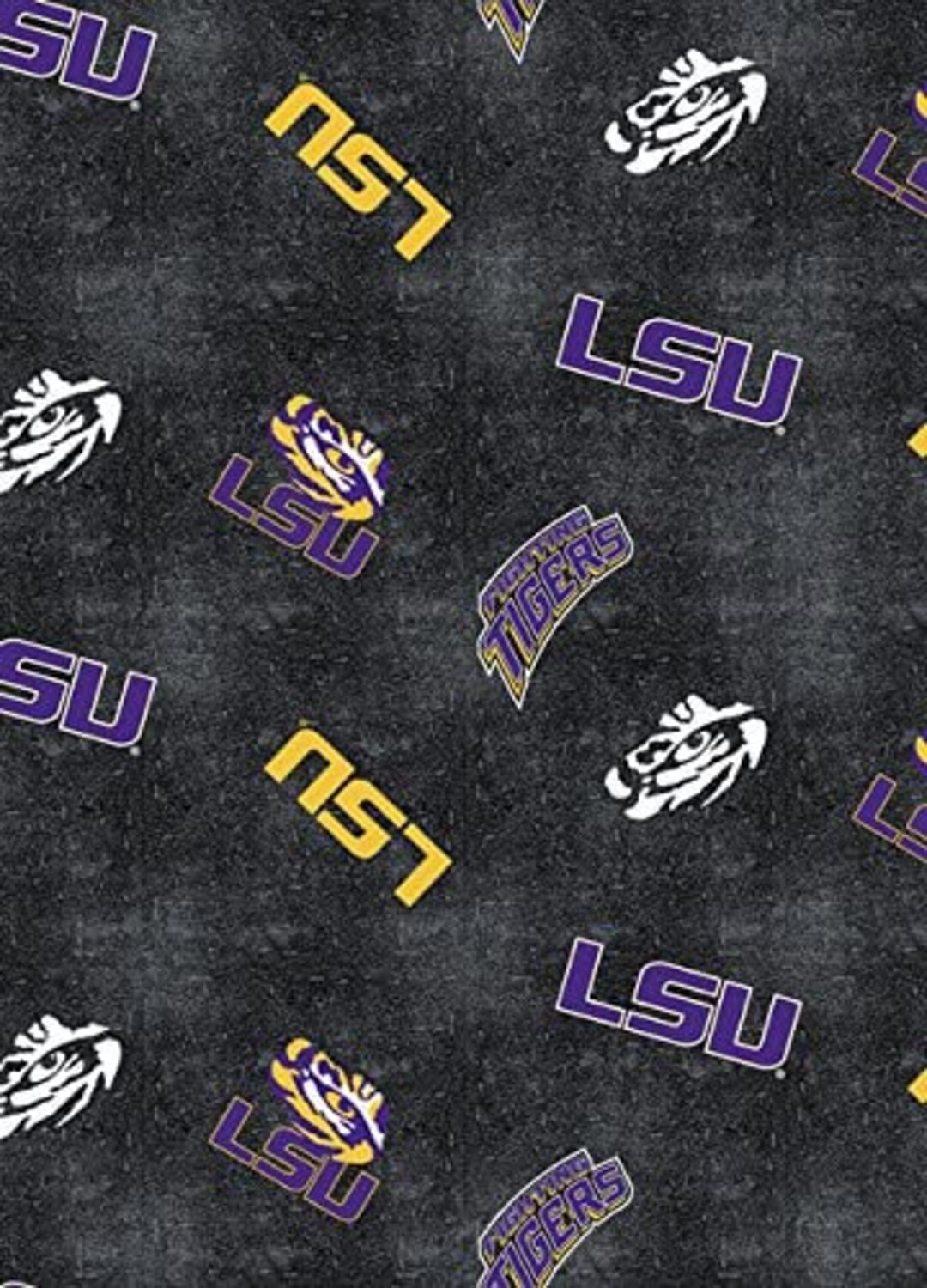 LSU Tigers - Distressed Logo Flannel - Fabric by the Yard - Etsy