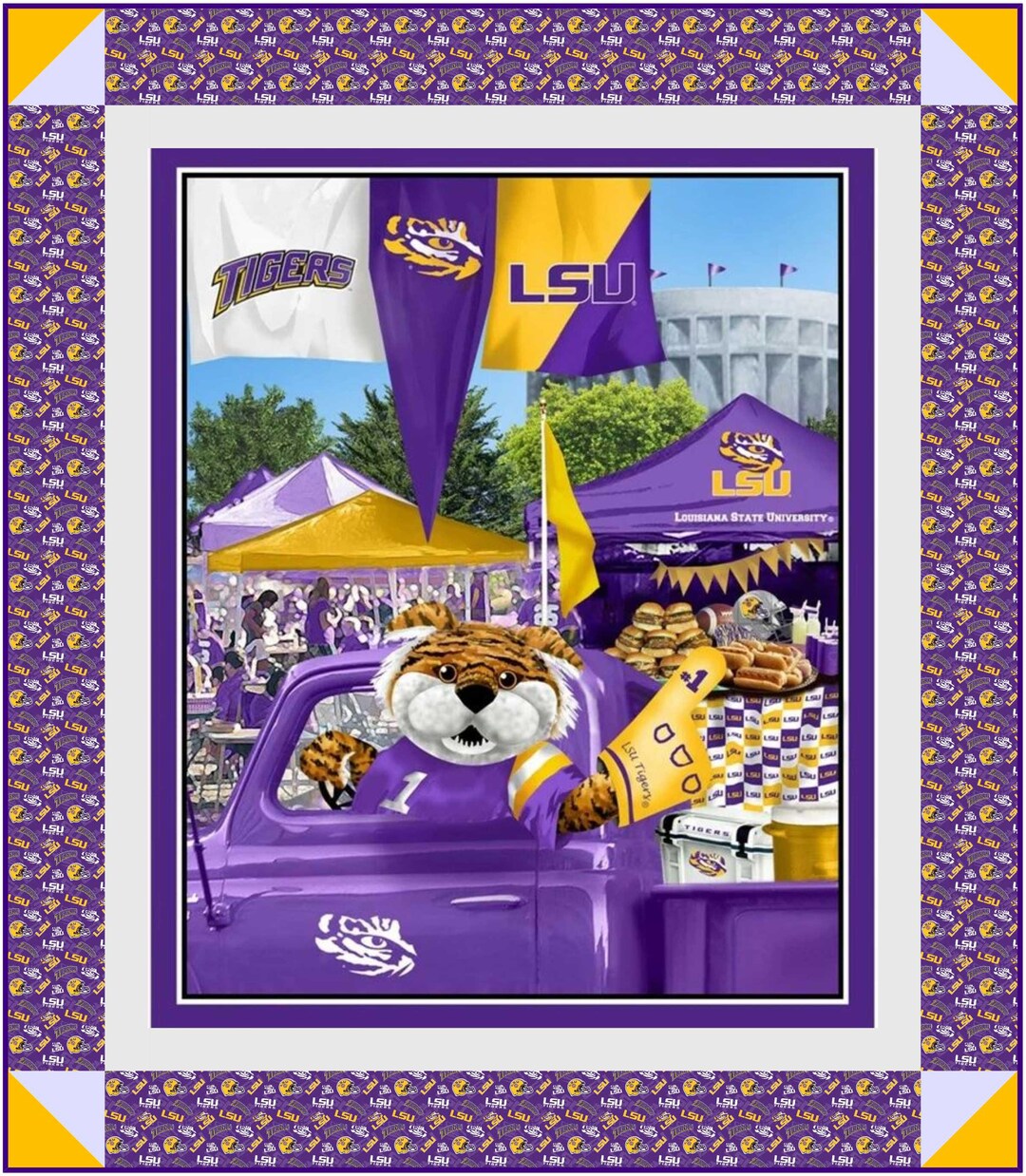 LSU Tigers - Tailgate Panel - Quilt Kit - Etsy