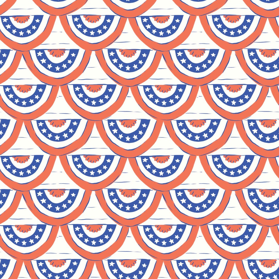 Stars, Stripes & Sun - Red White and Bunting - Etsy