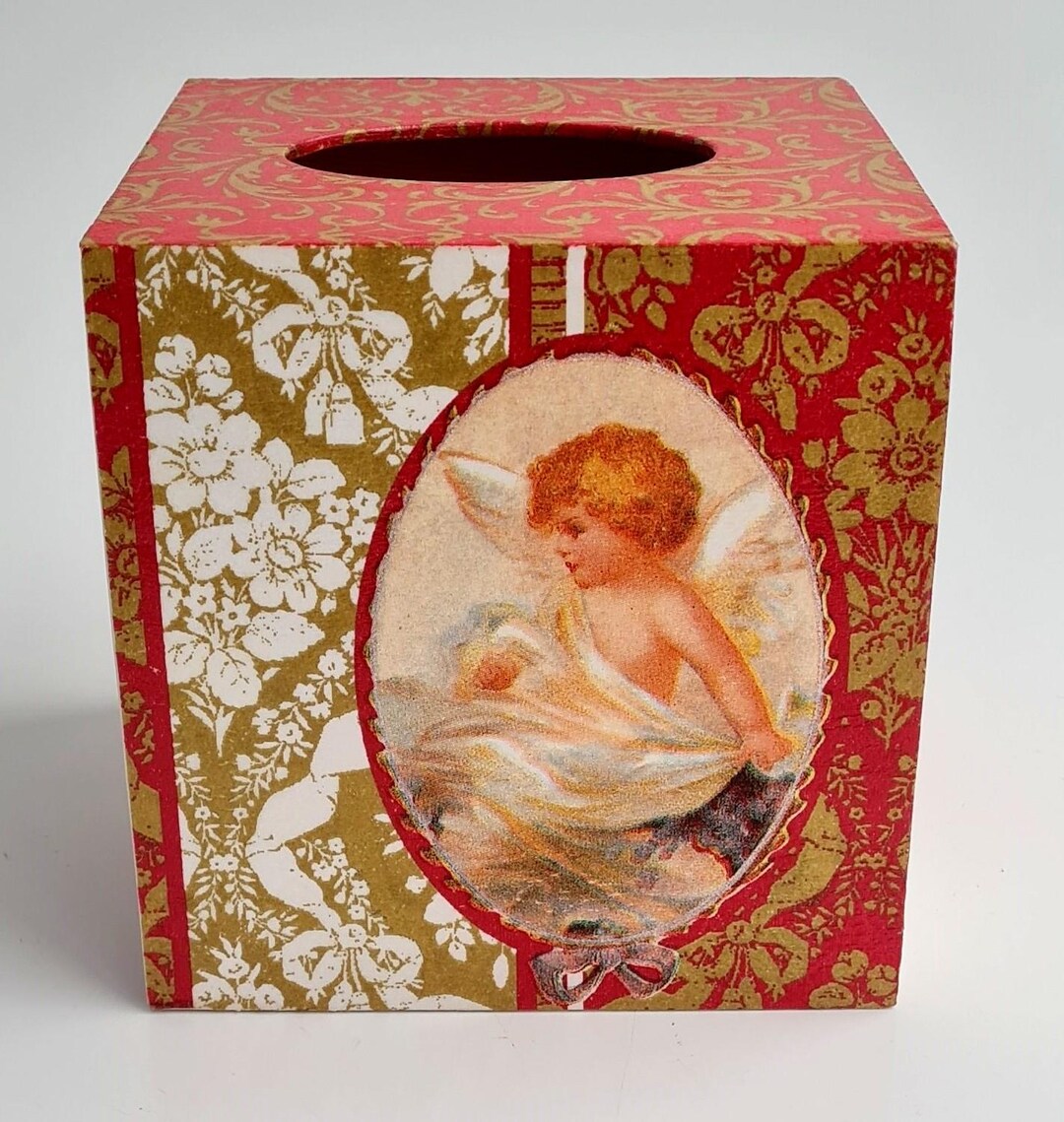 Christmas Angel Wooden Tissue Box Cover Cube - Etsy