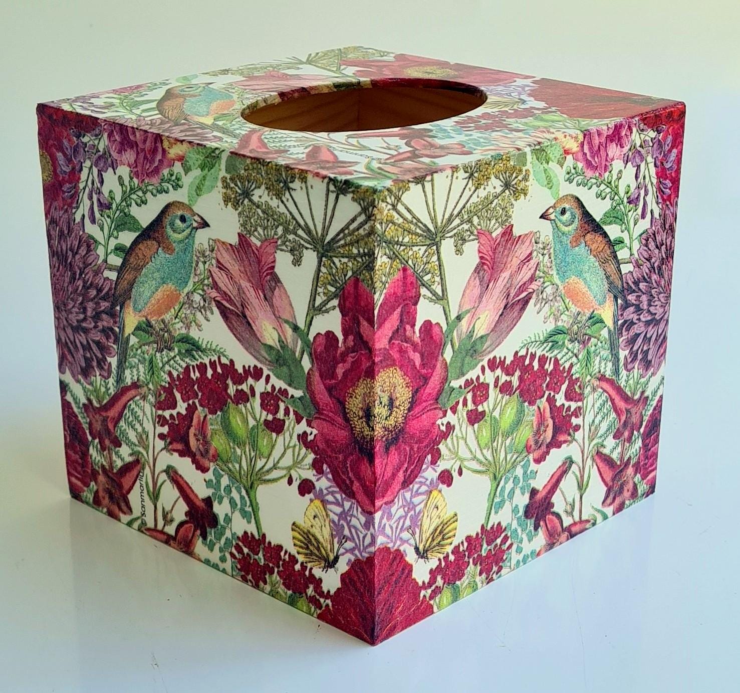 Stephania - Wooden Tissue Box Cover Cube - Etsy