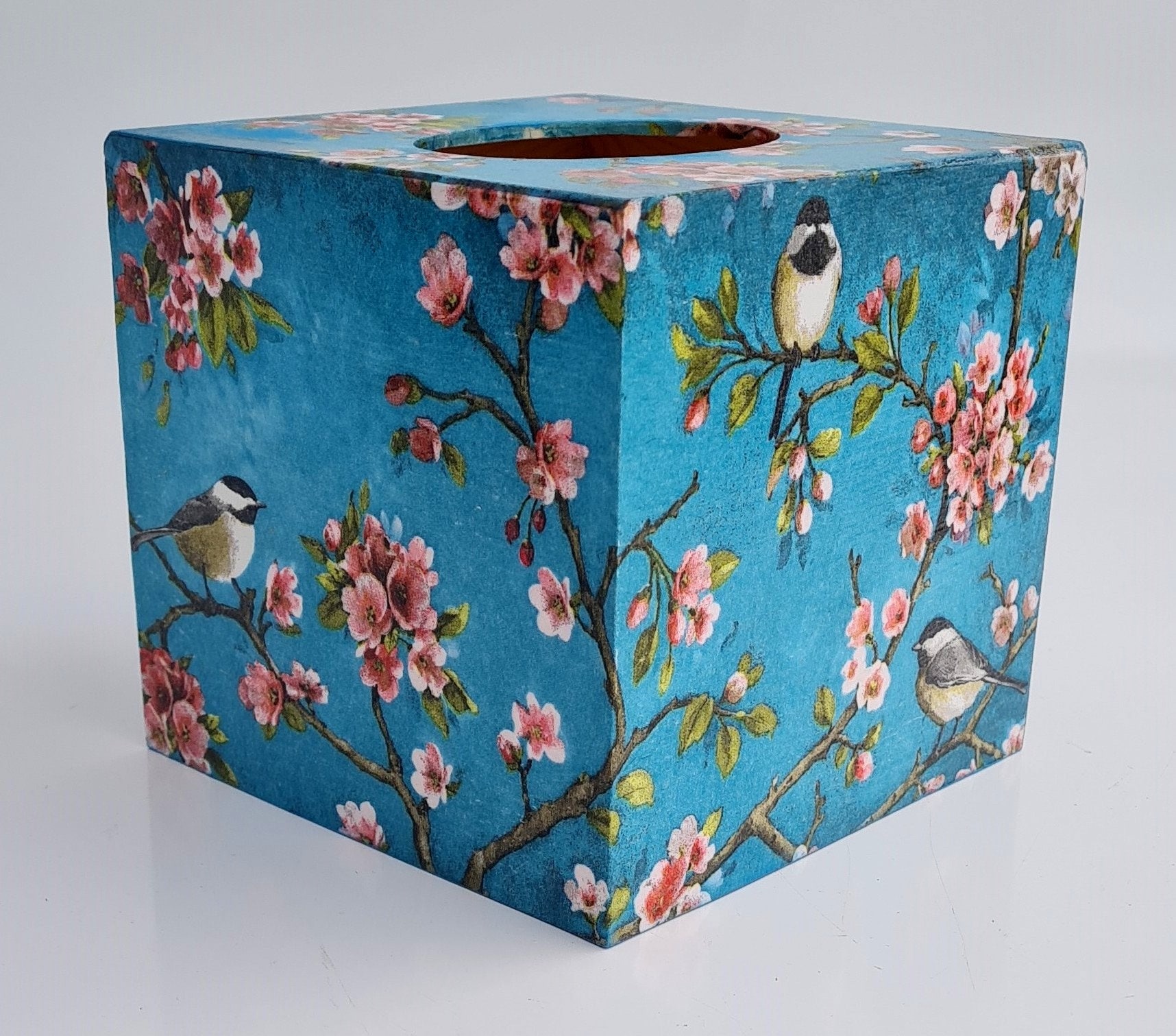 Japanese Cherry Blossoms - Wooden Tissue Box Cover Cube - Etsy
