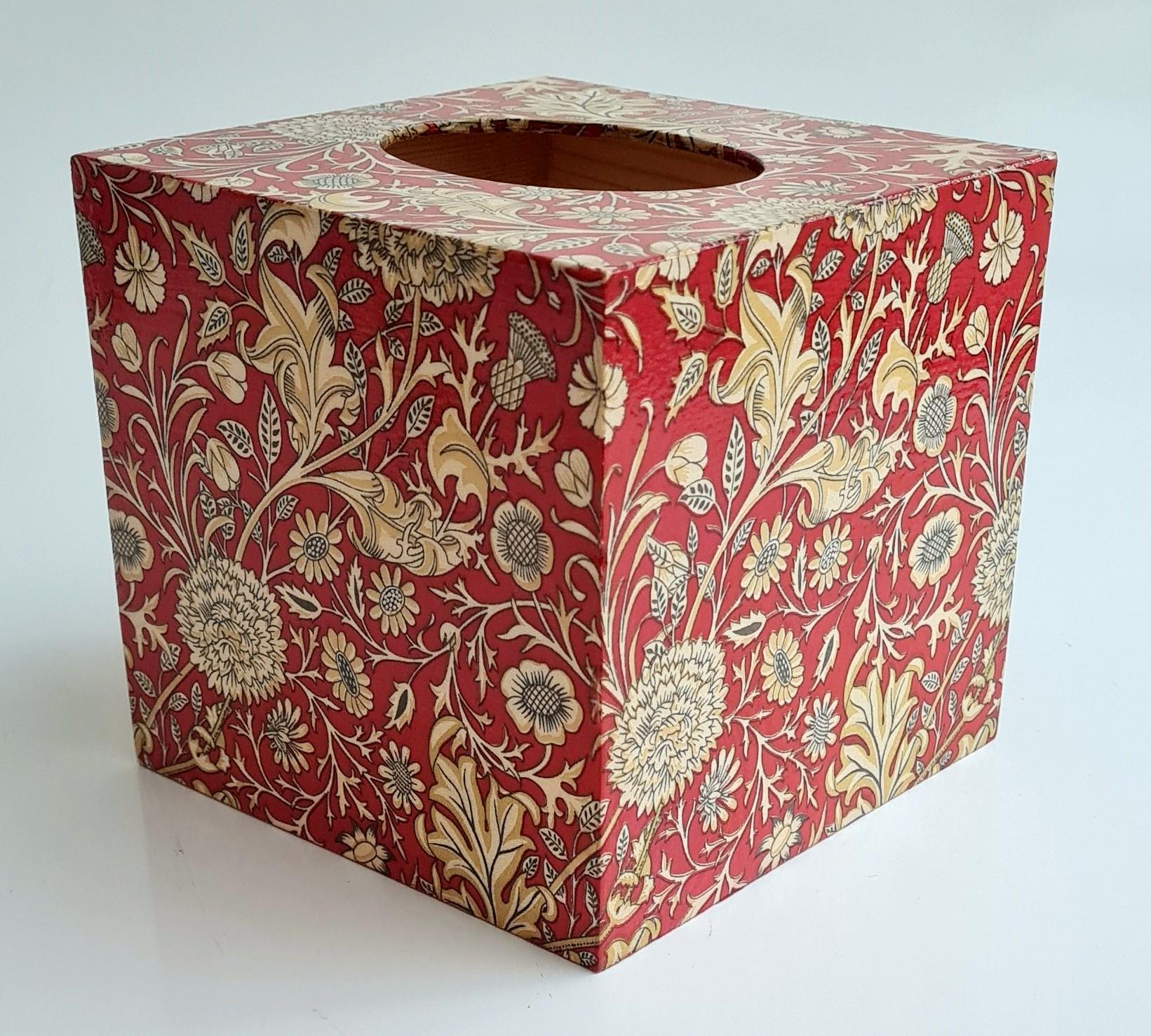 Cherwell Rust by William Morris Wooden Tissue Box Cover Cube - Etsy